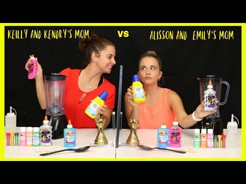 MOM VS MOM TWIN TELEPATHY SLIME CHALLENGE | SISTER FOREVER