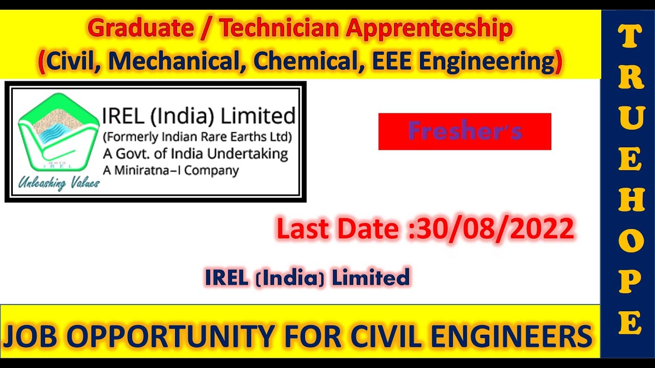 IREL OSCOM| #graduate apprenticeship #engineeringvacancy # ...