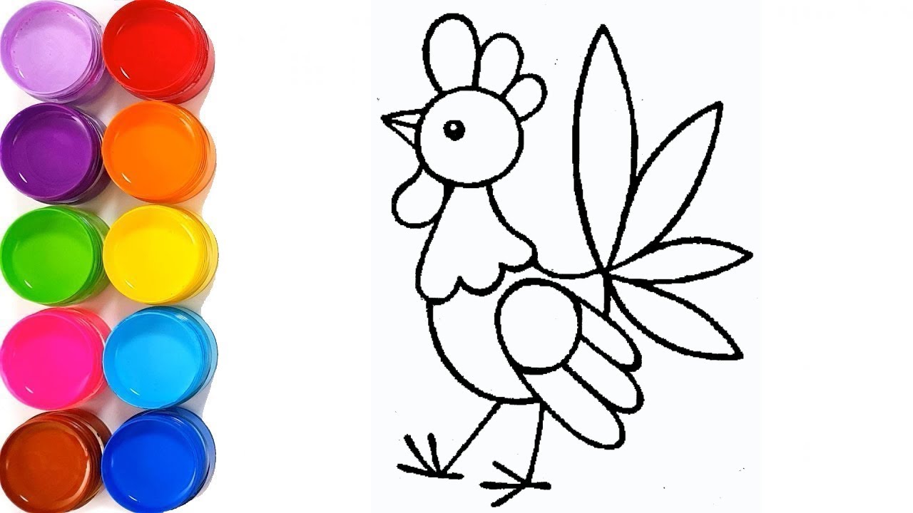 How to draw a cockere?l for kids|How to draw a cockerel easy - YouTube