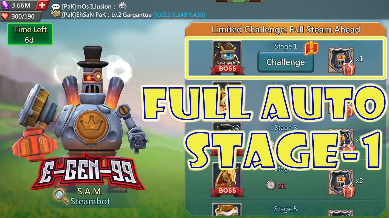 limited challenge steam bot stage 1 full auto full steam ahead stage 1 ...