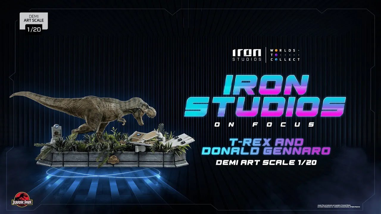 ON FOCUS | T-Rex attacks Donald Gennaro - Jurassic Park - Demi Scale 1/ ...