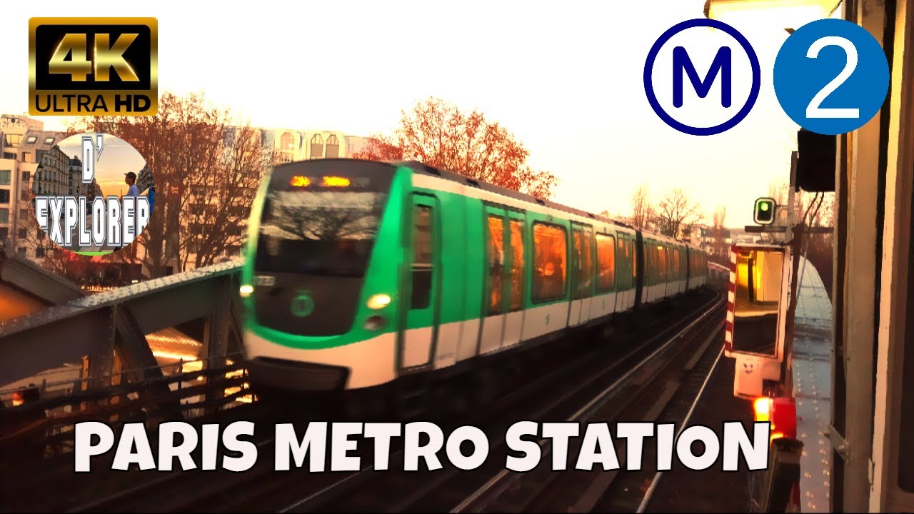 【4K】🇫🇷PARIS Metro Jaurès Line 2》TRAIN MF01 Model 2021 - YouTube