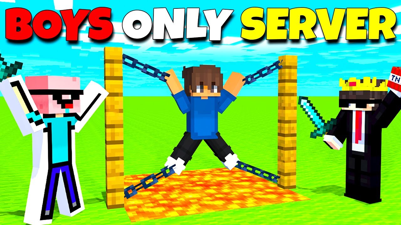 I Secretly Joined a 'BOYS ONLY' Server in Minecraft... - YouTube