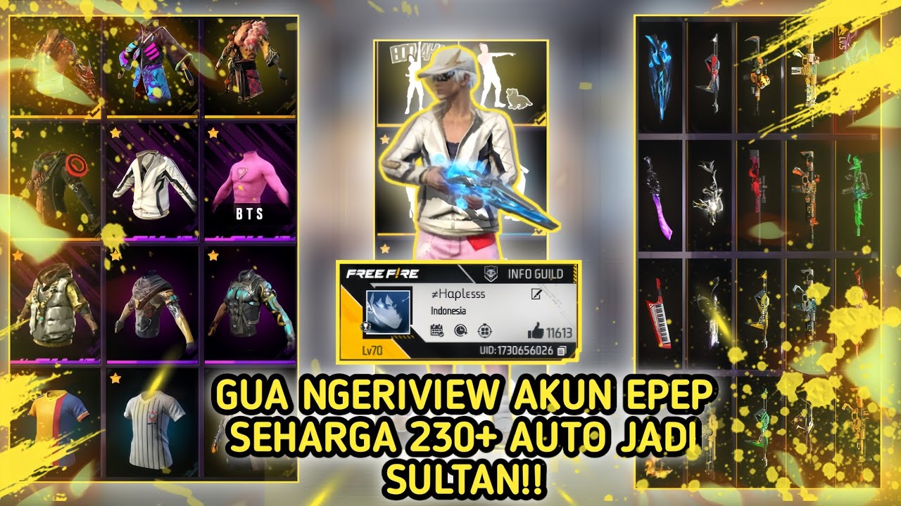 GUA NGERIVIEW AKUN EPEP SEHARGA 230+ AUTO JADI SULTAN EPEP🥵#viral #ff # ...