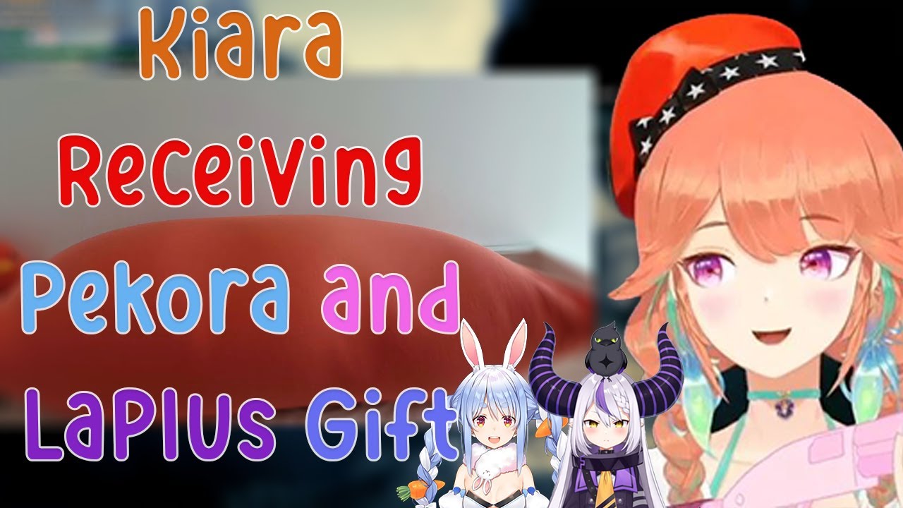 Kiara Receive The Gift from Pekora and Laplus from The Valkyrie Connect ...