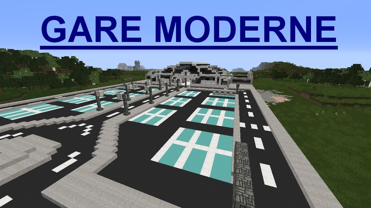MINECRAFT : contruction d'une GARE - YouTube