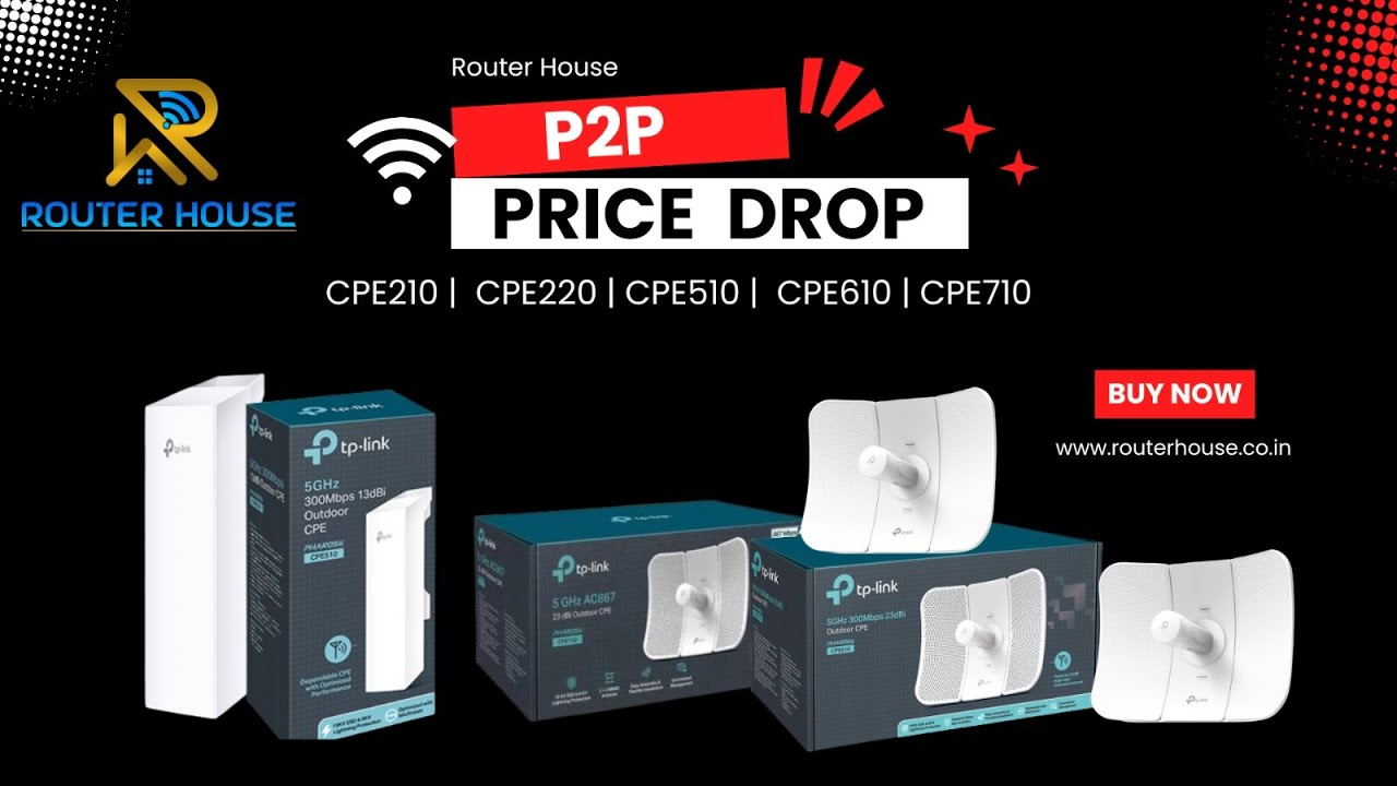 Point to Point | long range Outdoor Access Point | Tp-link CPE 210 P2P ...