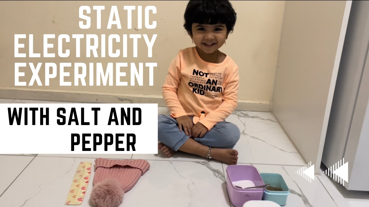 Kids fun and learn activity Static Electricity Experiment with salt and ...