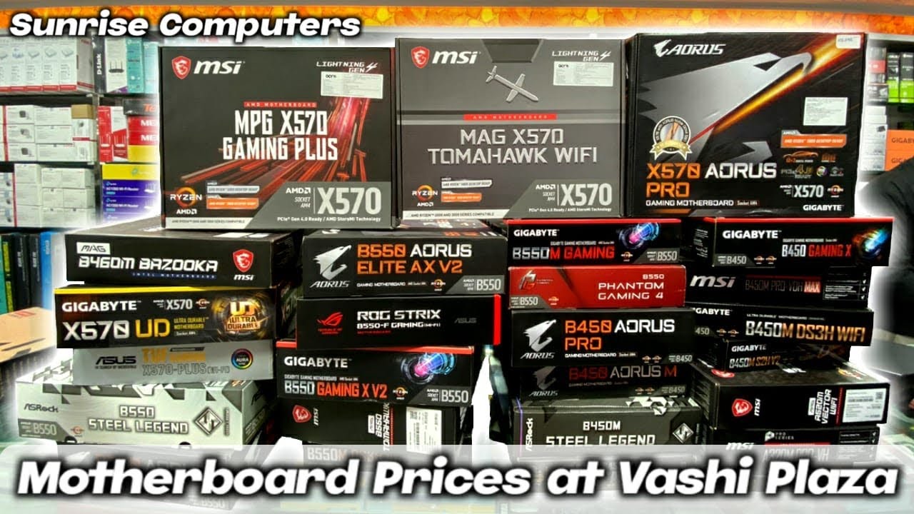 Latest Motherboard Prices at Vashi Plaza | Sunrise Computers - YouTube