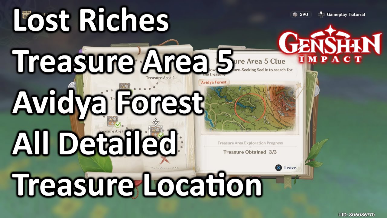 Lost Riches Treasure Area 5 Avidya Forest All Detailed Treasure ...