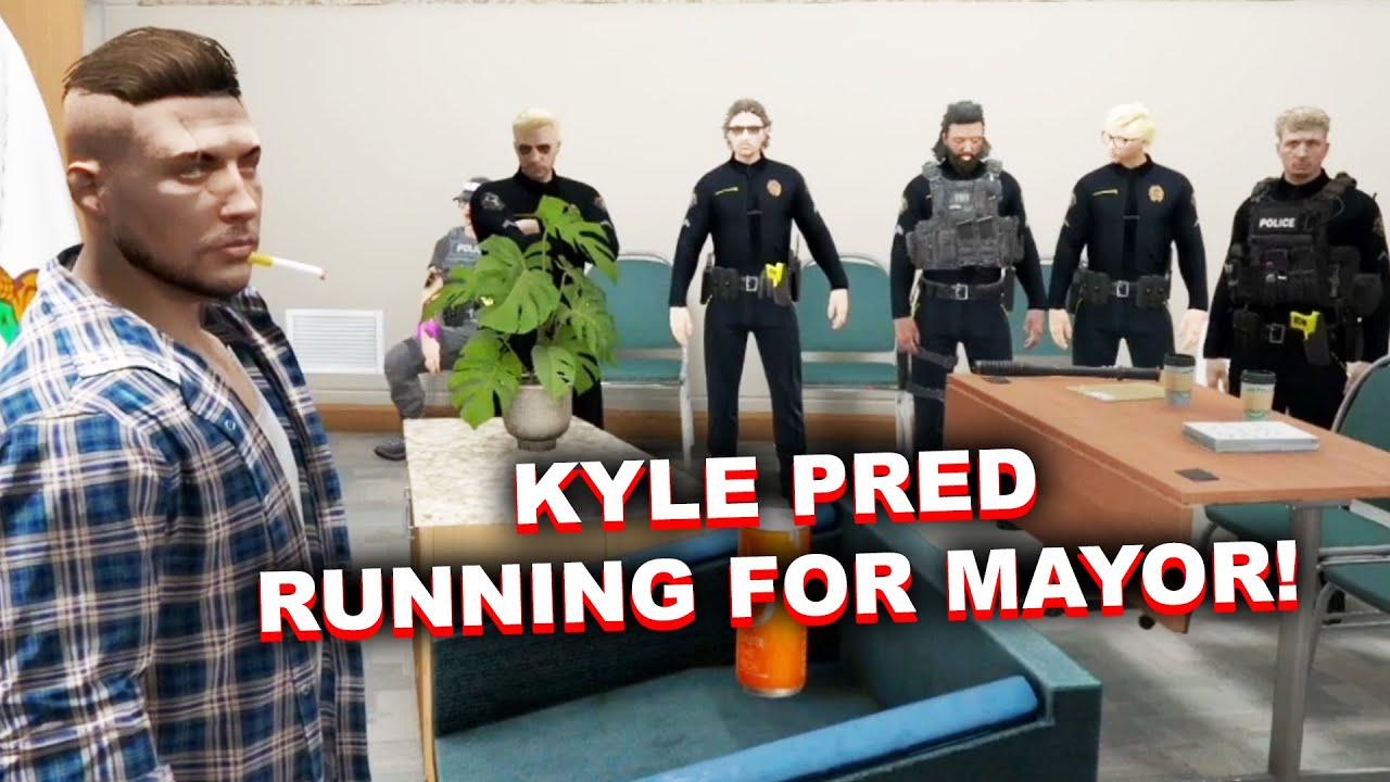 KYLE PRED ANNOUNCES MAYOR CAMPAIGN FOR BLAINE COUNTY AT LSPD! | NOPIXEL ...