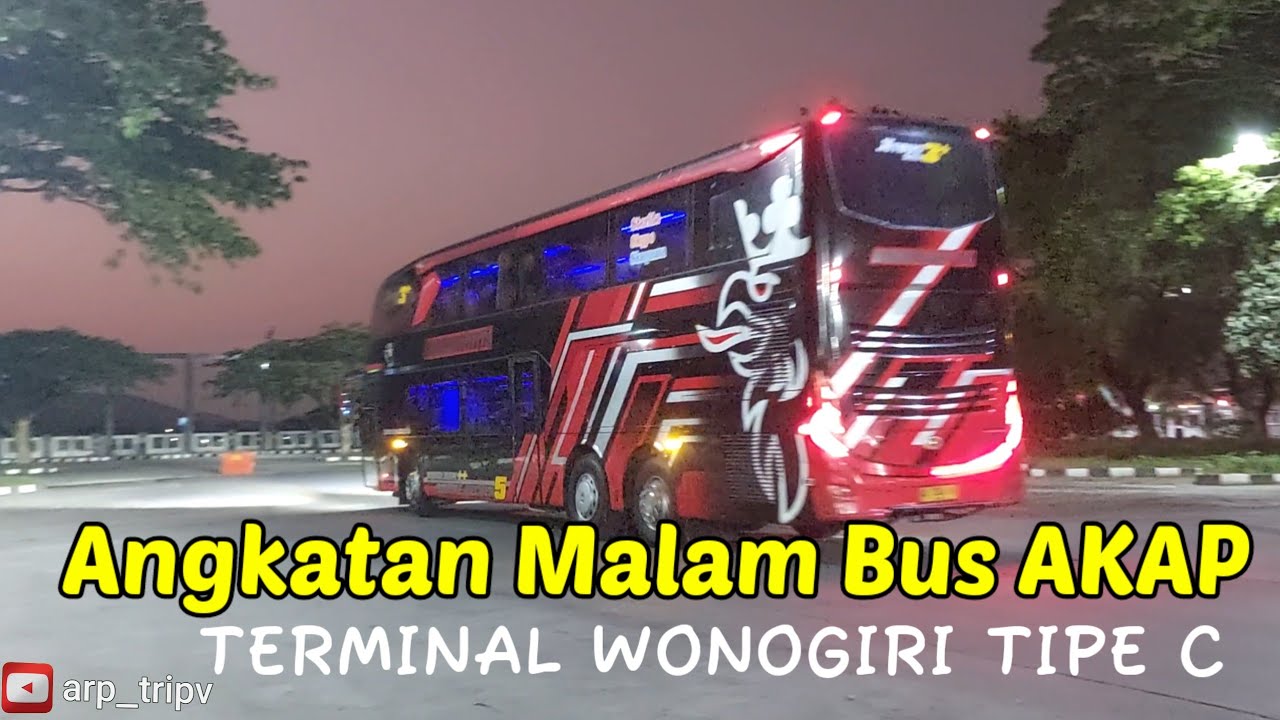 Bus Laste paling akhir Keberangkatan di Terminal Wonogiri - YouTube