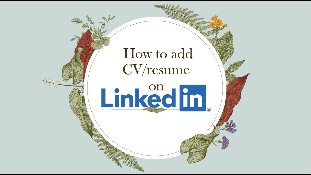 How to add, create,include,put CV or resume on LinkedIn. - YouTube