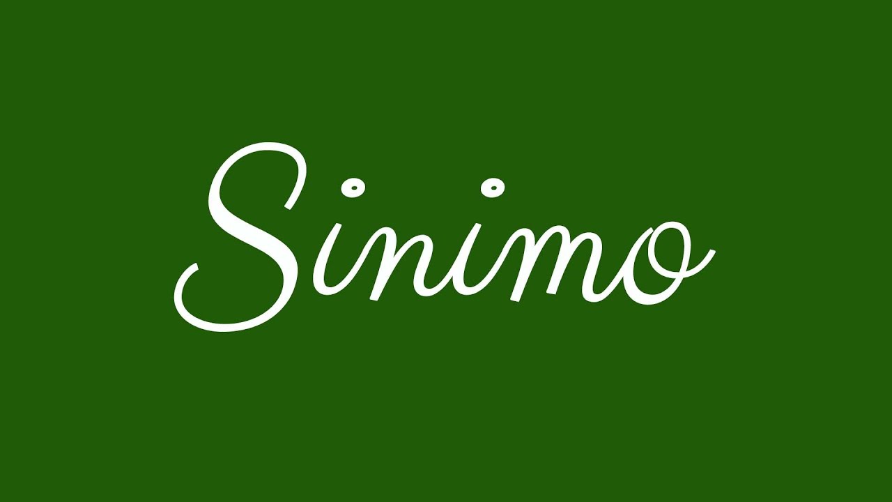 Sinimo English Cursive Handwriting Tutorial - YouTube