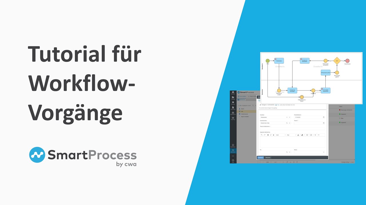 Tutorial für Workflow-Vorgänge in SmartProcess - YouTube