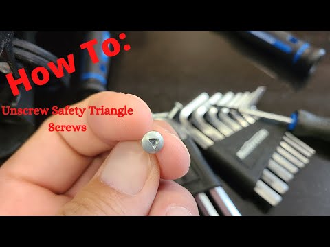 How To: Unscrew Triangle Safety Screw - YouTube