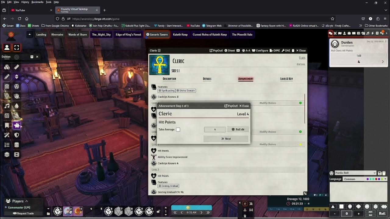Leveling up a actor/character in FoundryVTT V12.331/D&D 3.3.1 (quick method) - YouTube