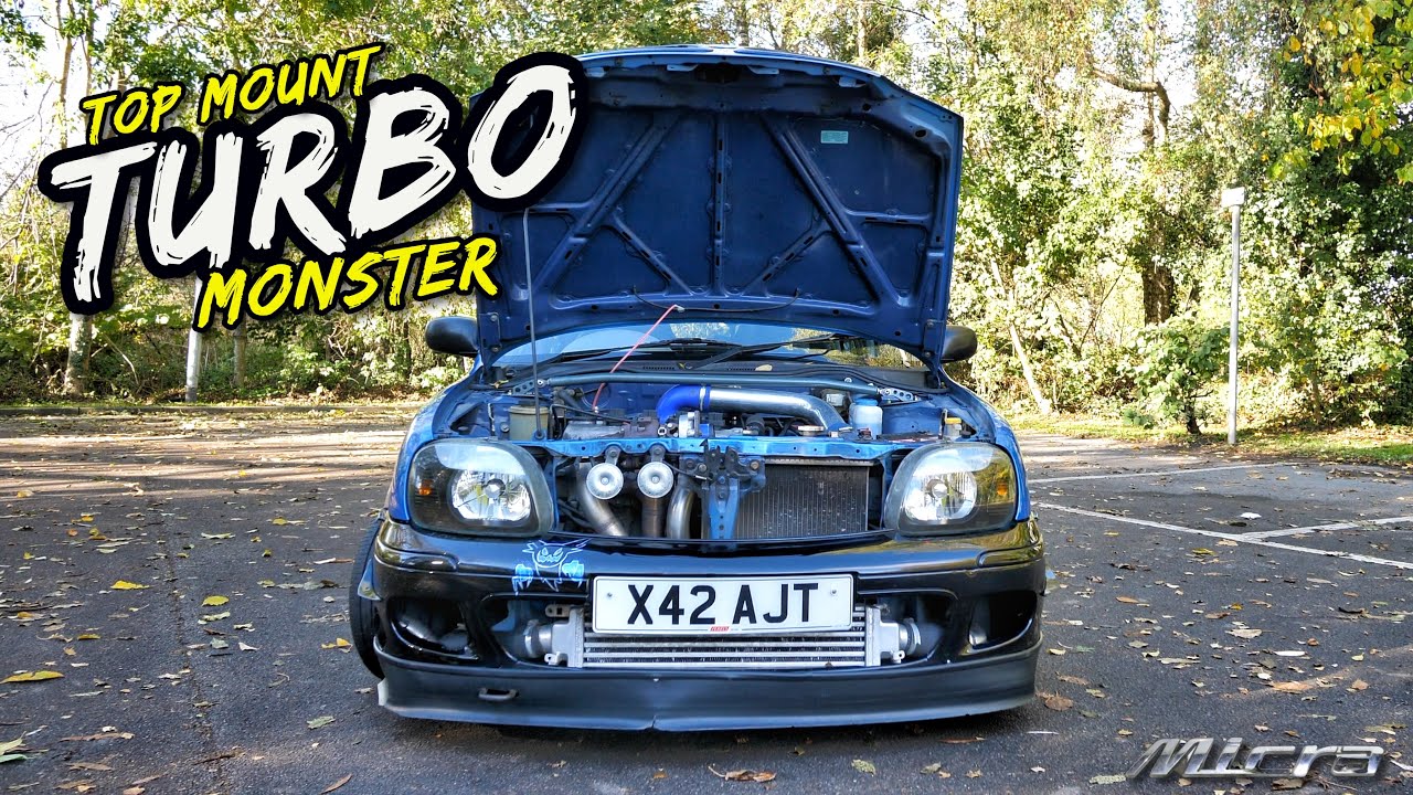 THIS HOME BUILT 840KG 1.4L *TOP MOUNT TURBO* MICRA IS BONKERS! - YouTube