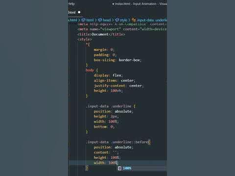 How To Make Input Animation | Html Css - YouTube