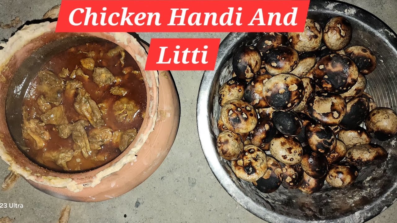 Chicken Handi And Litti | Chikka Litti Party With Friends Outdoor At ...