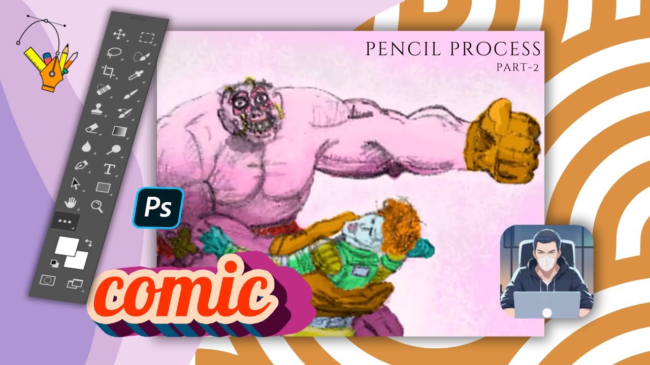 Comic Art Pencil Process. how to make comic art in photoshop tutorial ...