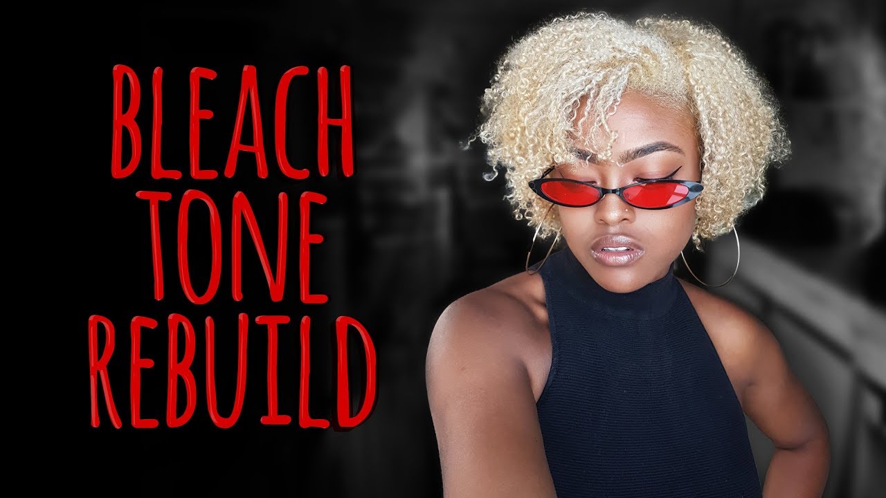 How to: BLONDE Natural Curly Hair - Bleach | Tone | Rebuild - YouTube