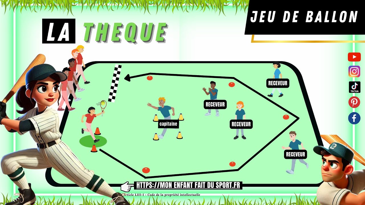Règle du jeu de la THEQUE - jeu de ballon sportif pour enfant - YouTube