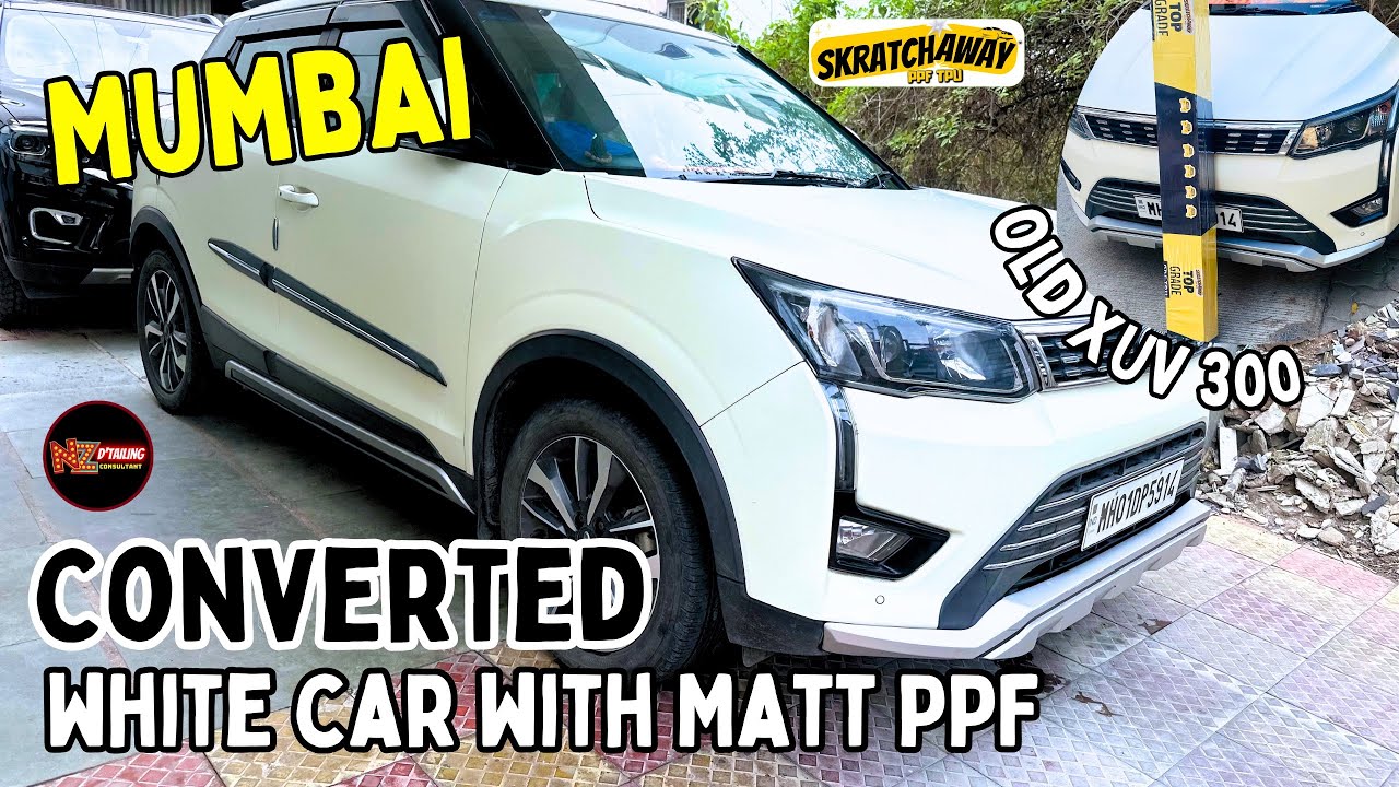Matt PPF on White XUV 300 | Old Car restoration with Skratchaway PPF ...