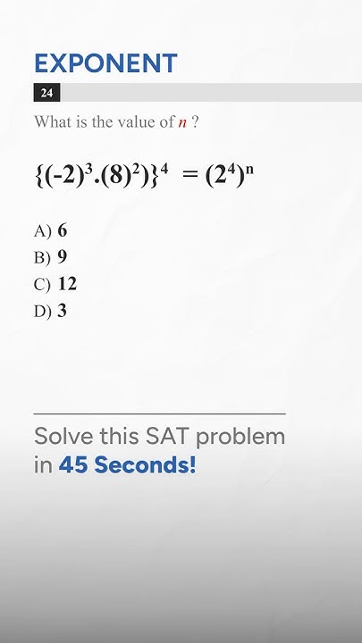 Exponent Rules Made Easy With This One Problem! - YouTube