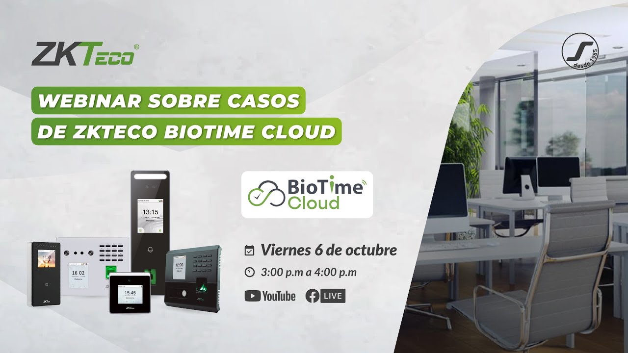 📢 Webinar sobre Casos de Zkteco Biotime Cloud 📢 - YouTube