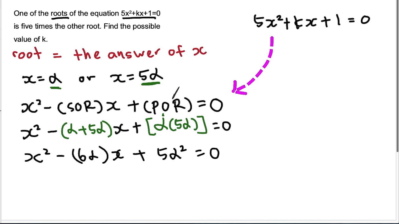 Quadratic Equation - Famous "Roots" type of question - YouTube