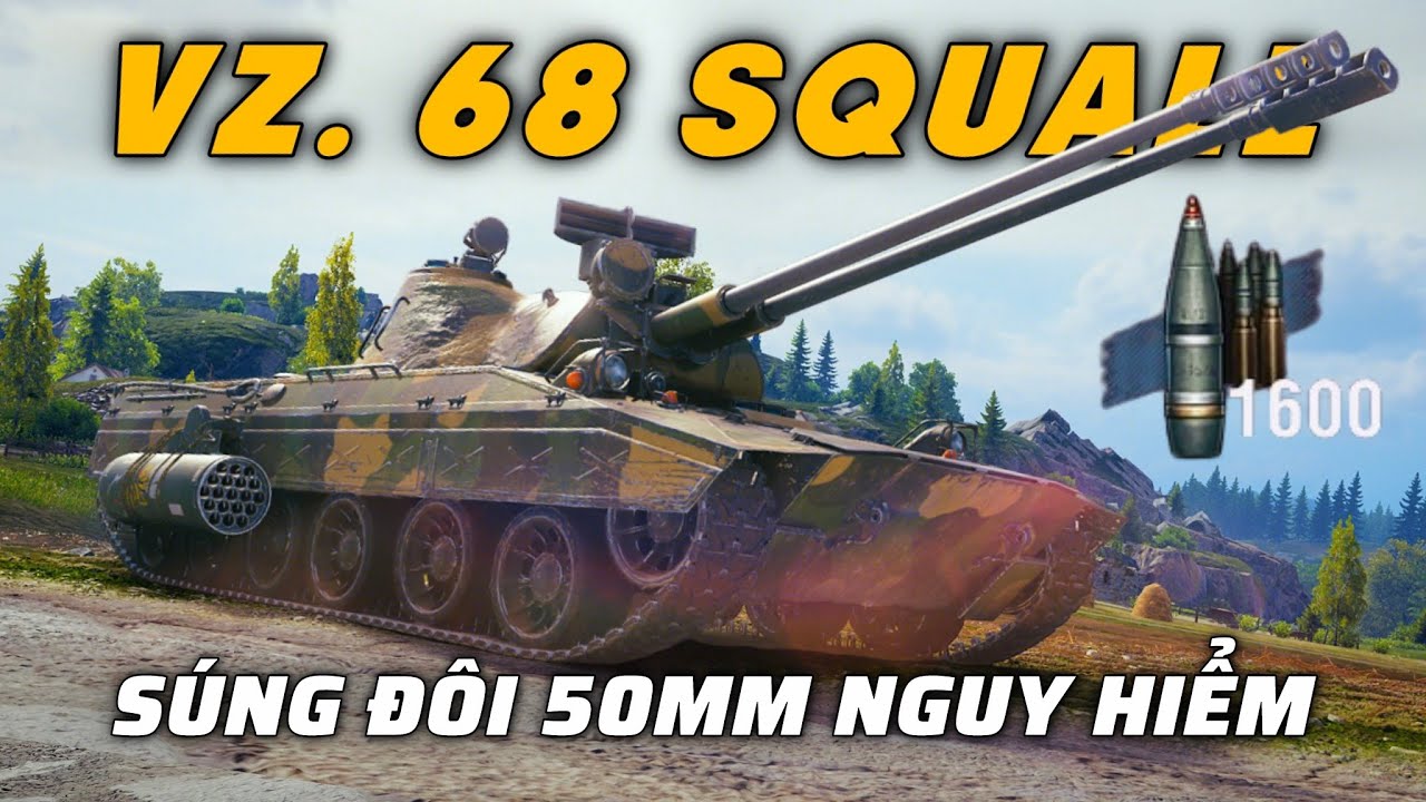 Vz. 68 Squall: Pháo phòng không 50mm xả đạn cực nhanh! | World of Tanks ...