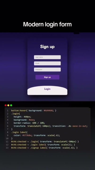 Modern Login Page Design using HTML & CSS in 2025🔥 - YouTube