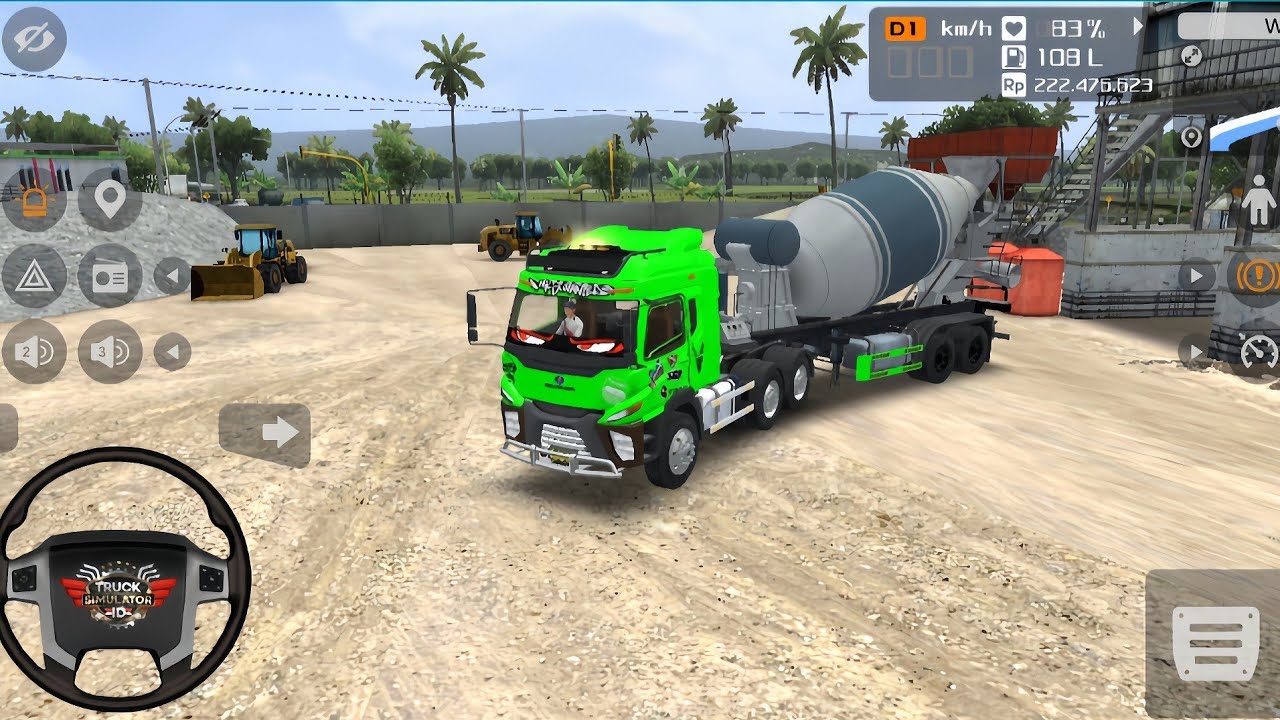 GILAA😱Truk Mixer Warna Ijo Neon Ini Bikin Pabrik Semen Heboh😱 Lihat ...