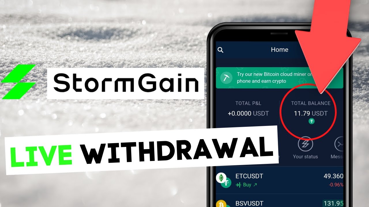 Stormgain USDT Mining Withdrawal | Full withdraw process with LIVE ...