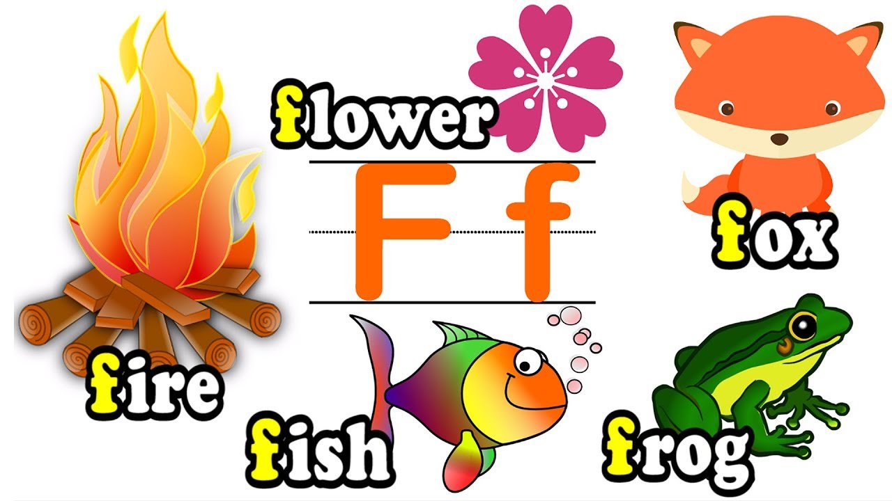 Letter “F” | F is for Fox Fly Fish Frog | ABC 英文字母F - YouTube