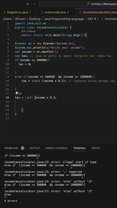 Day 6 - Learning Java and DSA | Apna College - YouTube