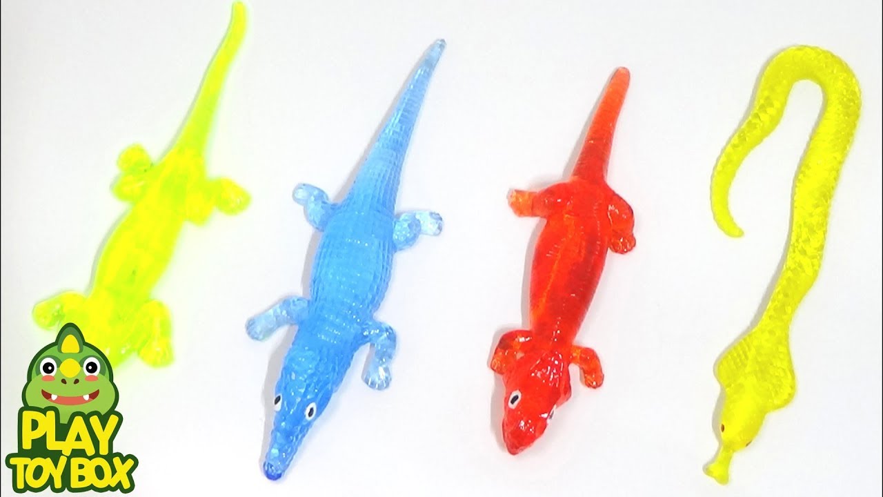 Squishy Stretchy Slime Colors Animals Surprise Toys Learn Colors - YouTube