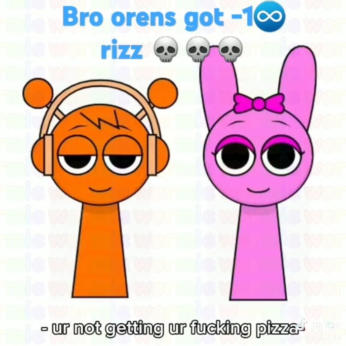 Bro orens got -1♾ rizz 💀💀💀 #sprunki #tiktok #pizzadelivery - YouTube