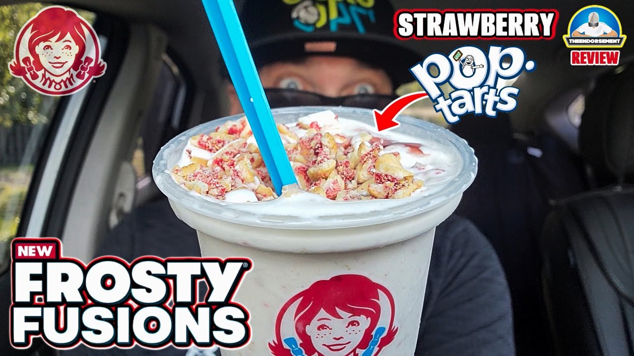 Wendy's® Pop-Tarts® Strawberry Frosty Fusion Review! 🍓🥧🍦 | How Good Is ...