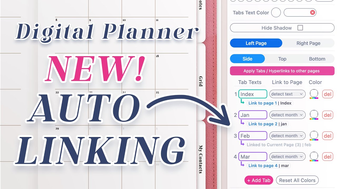 New! Automatically Link Digital Planner (Hyperlinking) - YouTube
