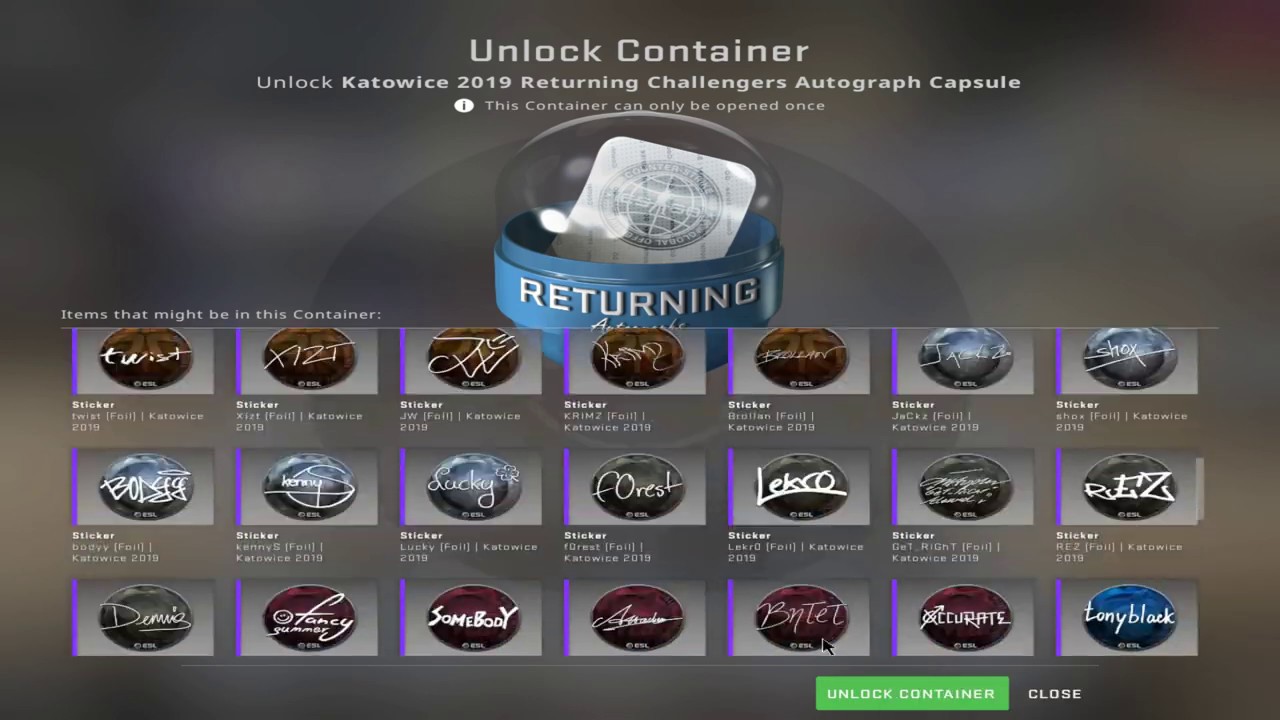 Opening IEM Katowice 2019 Sticker Capsules... - YouTube