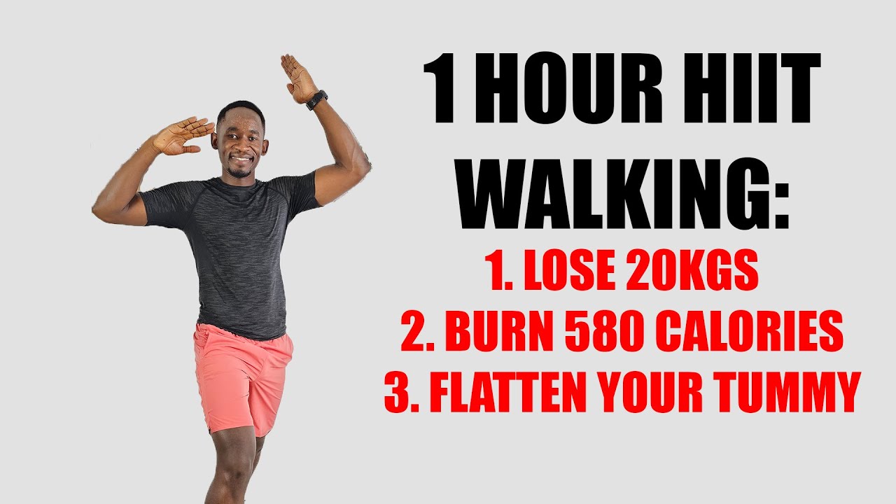 1-HOUR HIIT Walking Workout at Home to Lose 20kGS FAST🔥580 Calories🔥 ...