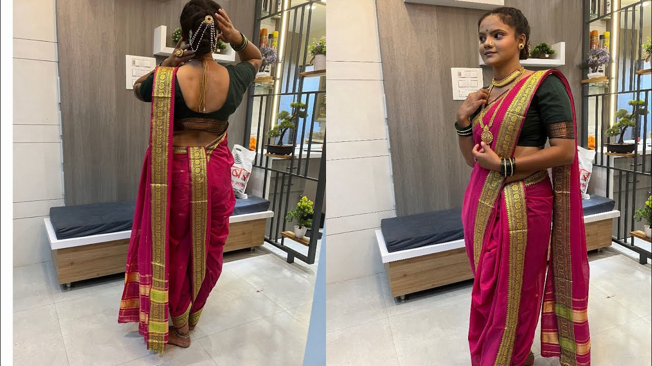 || Brahmani kashta nauvari saree || - YouTube
