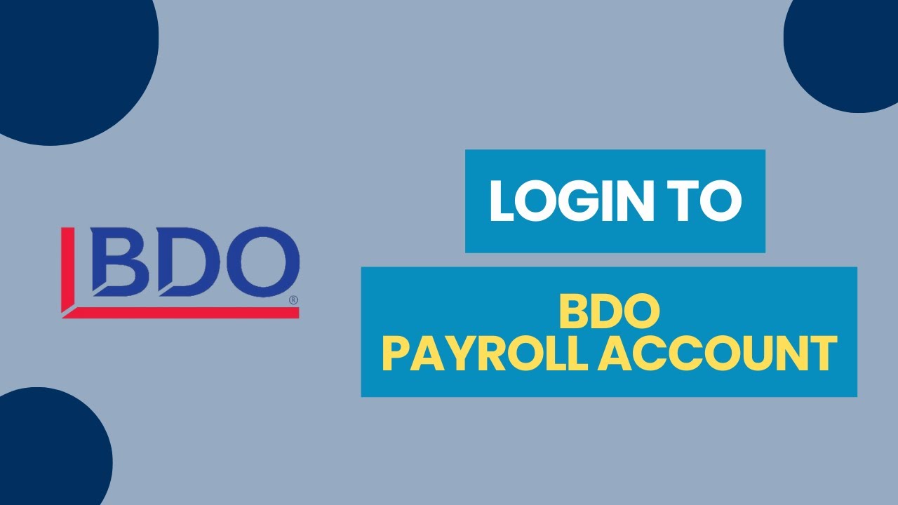 How to Login to BDO Payroll Account 2024? - YouTube