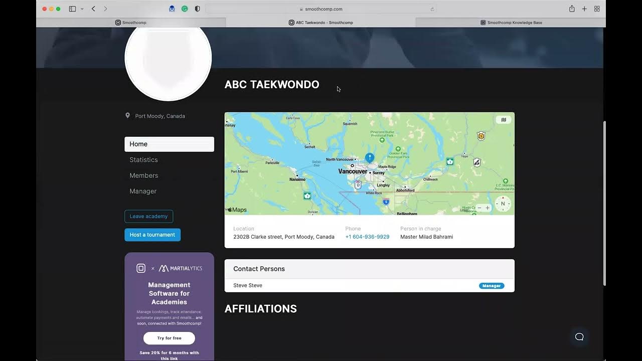 Smoothcomp Basics - Create an academy - YouTube