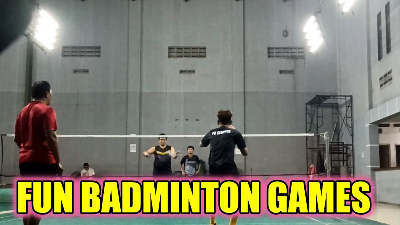 Fun Badminton Games, GOR Aspen Pondok Cabe - YouTube