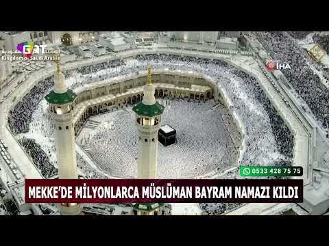Mekke'de milyonlarca Müslüman bayram namazını kıldı