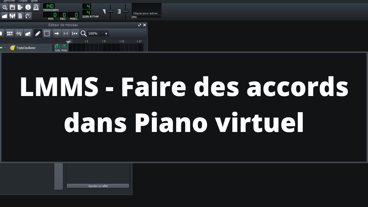 LMMS - Faire des accords dans Piano virtuel - YouTube