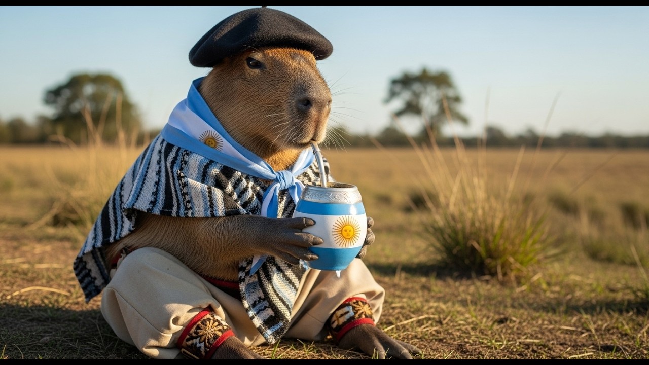 Canción Capibara tomando mate - capibara cebador chamamé 🧉 - YouTube